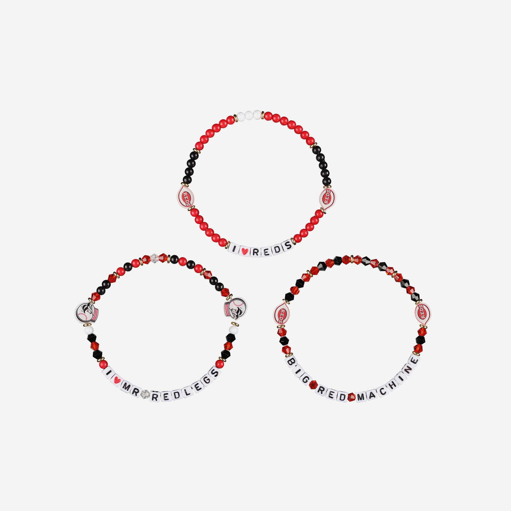 Cincinnati Reds 3 Pack Friendship Bracelet FOCO