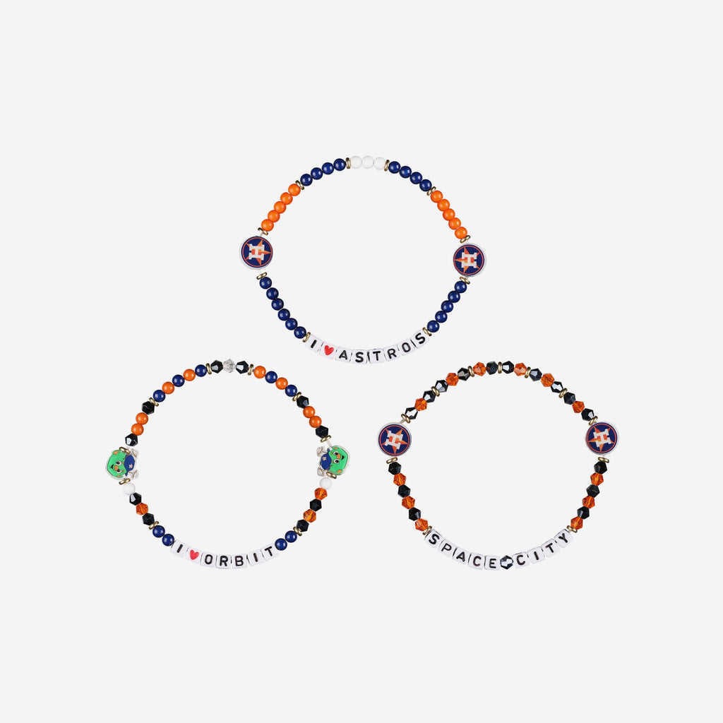 Houston Astros 3 Pack Friendship Bracelet FOCO