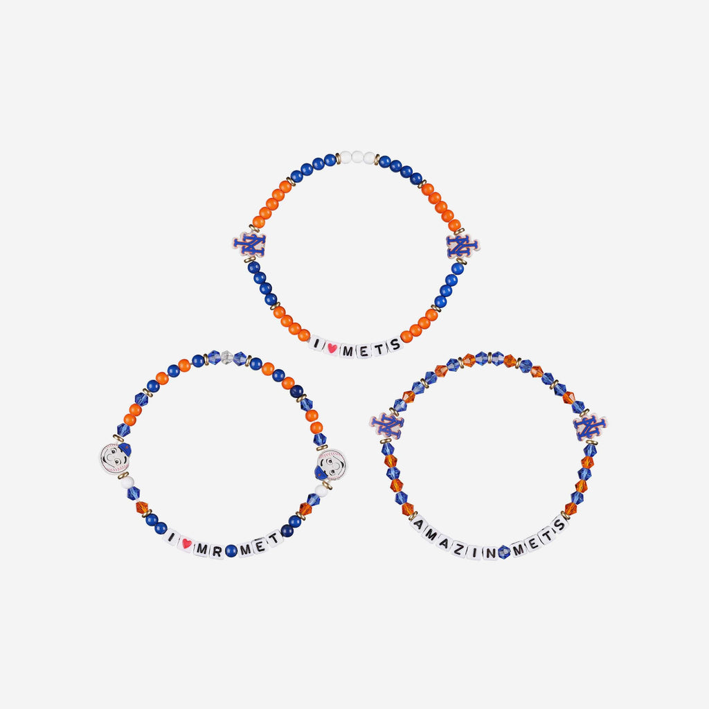 New York Mets 3 Pack Friendship Bracelet FOCO