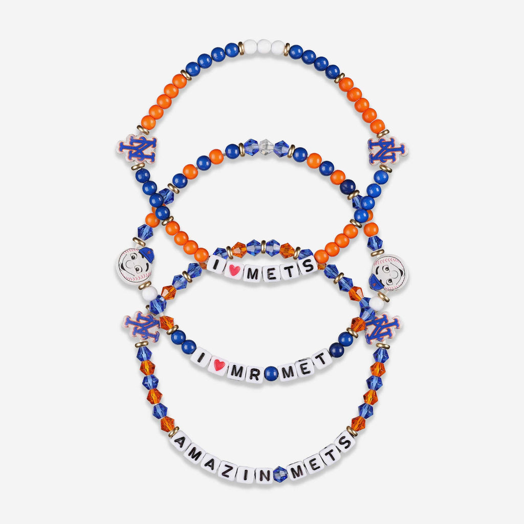 New York Mets 3 Pack Friendship Bracelet FOCO