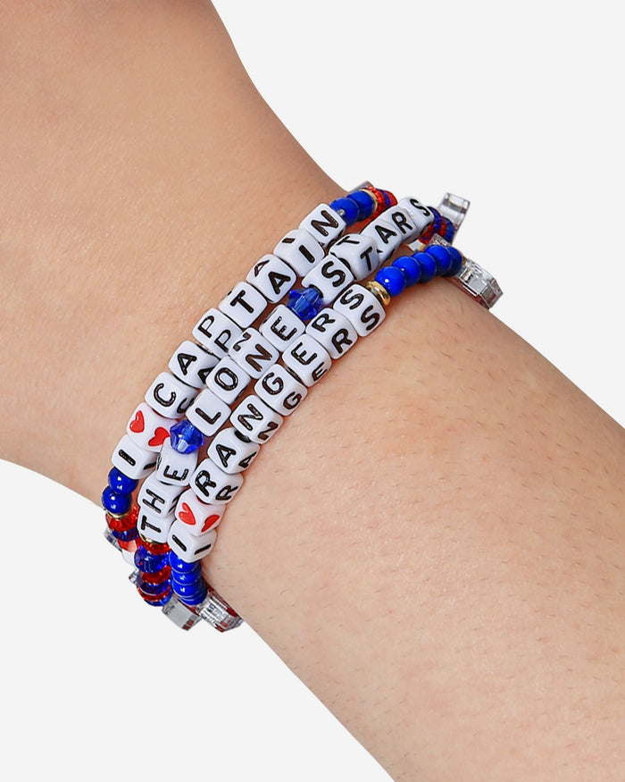 Texas Rangers 3 Pack Friendship Bracelet FOCO