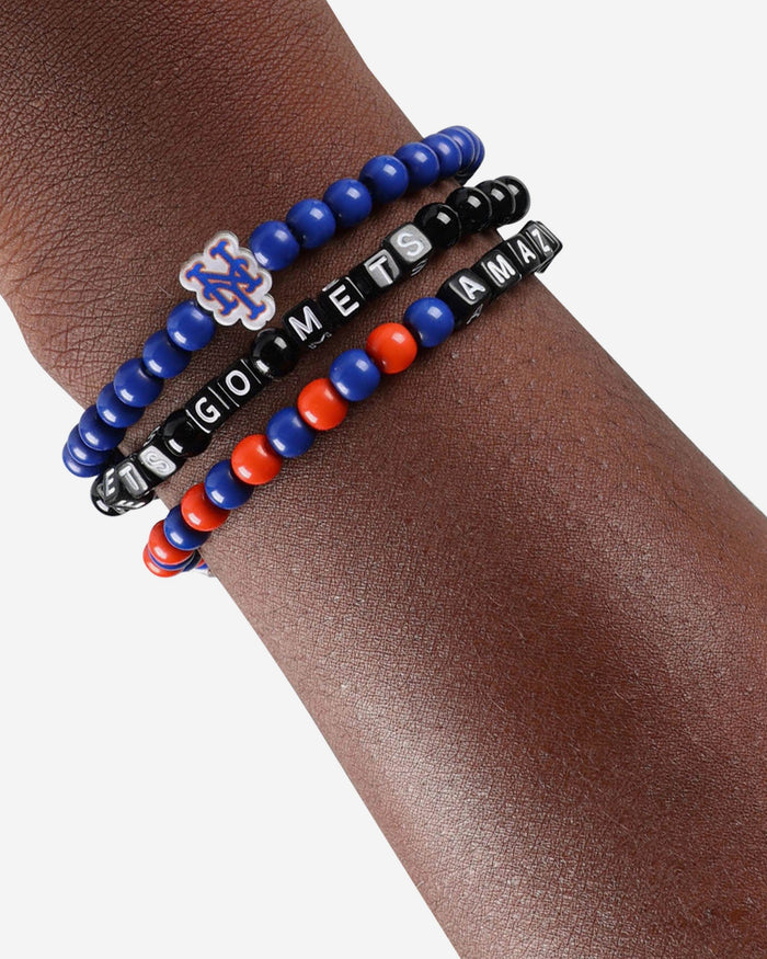 New York Mets 3 Pack Beaded Friendship Bracelet FOCO