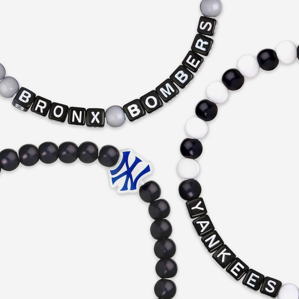 New York Yankees 3 Pack Beaded Friendship Bracelet FOCO