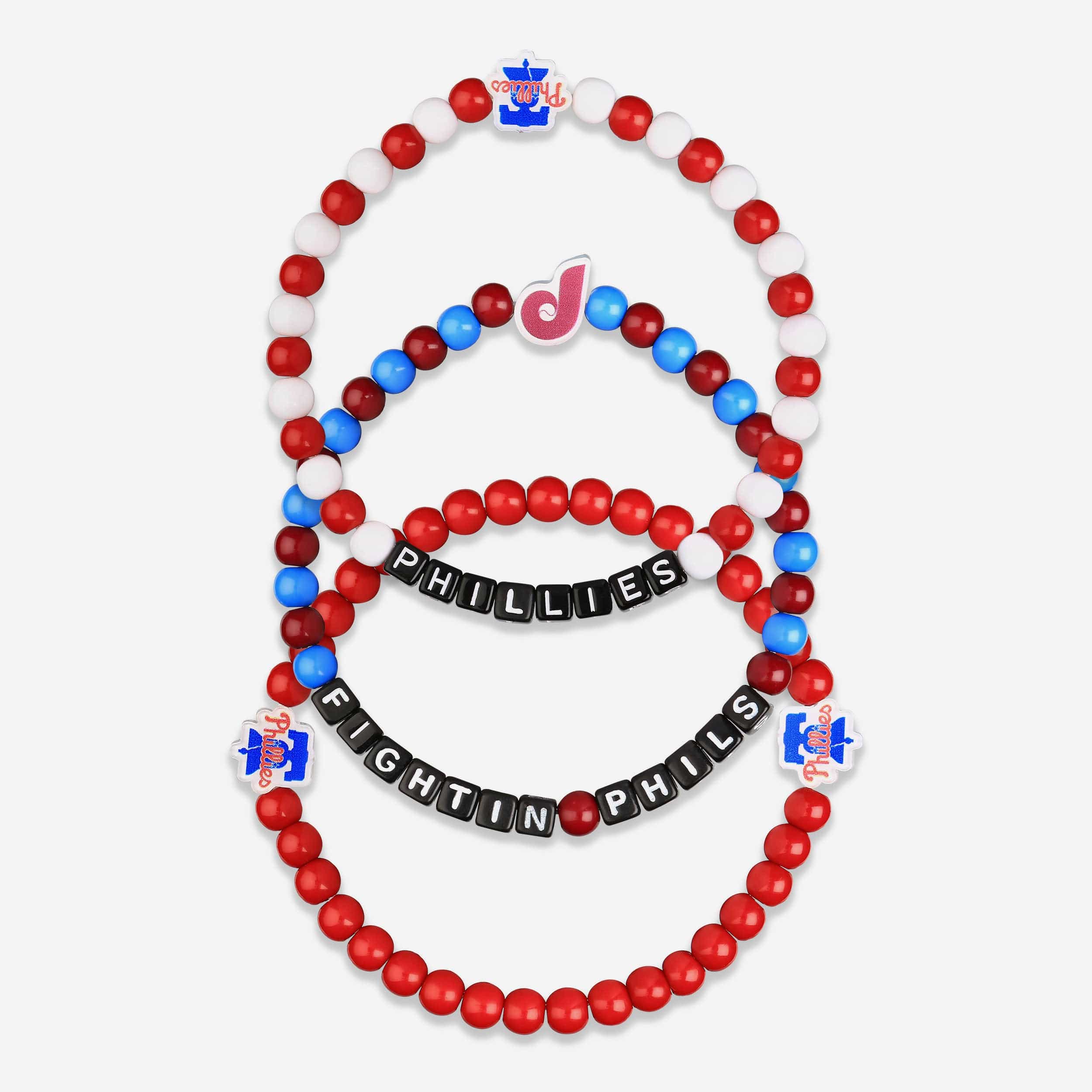 Philadelphia Phillies 3 Pack Beaded Friendship Bracelet FOCO