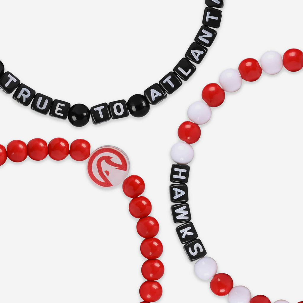 Atlanta Hawks 3 Pack Beaded Friendship Bracelet FOCO