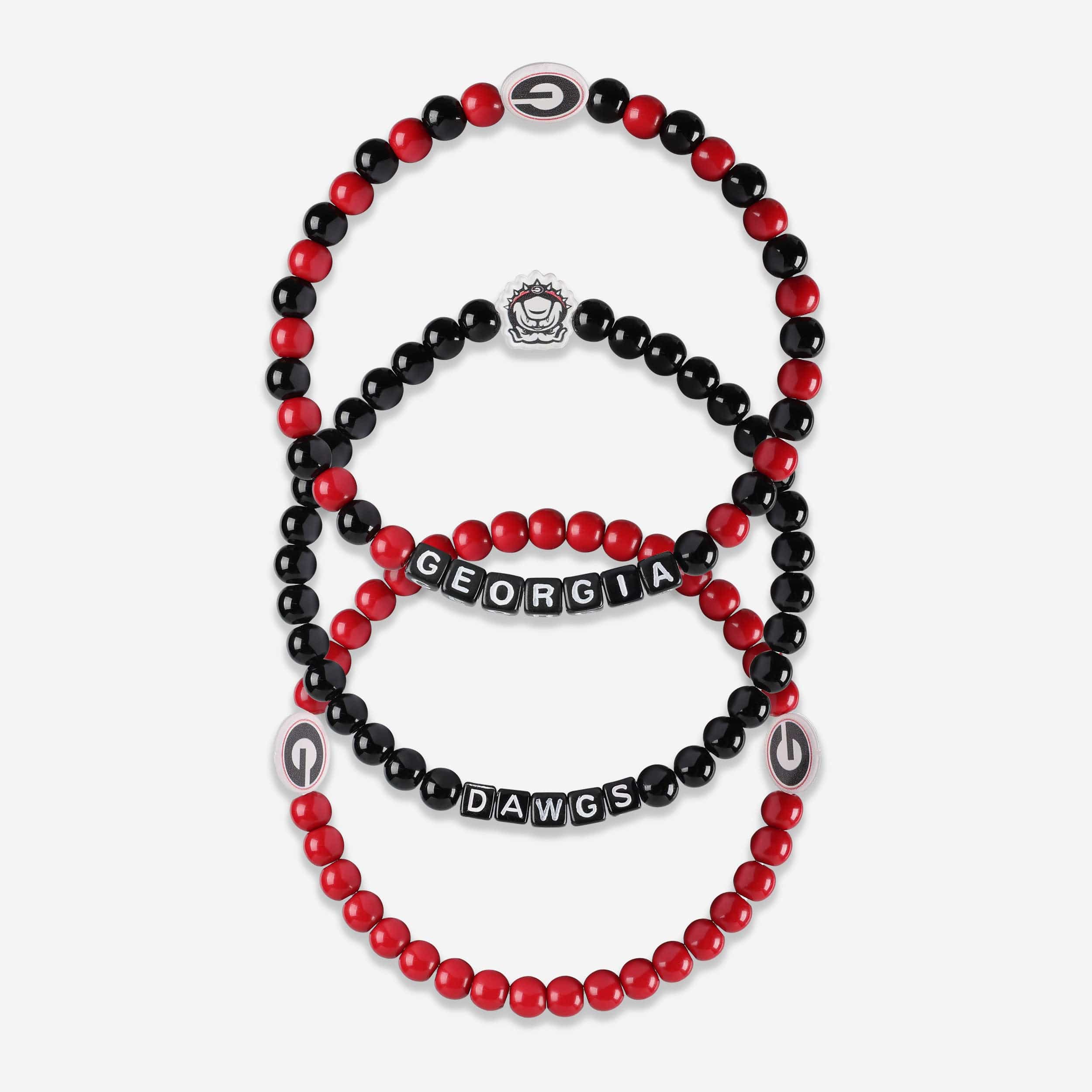 Georgia Bulldogs 3 Pack Beaded Friendship Bracelet FOCO