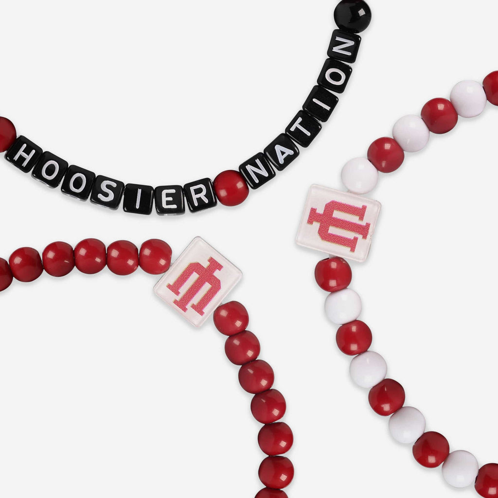 Indiana Hoosiers 3 Pack Beaded Friendship Bracelet FOCO