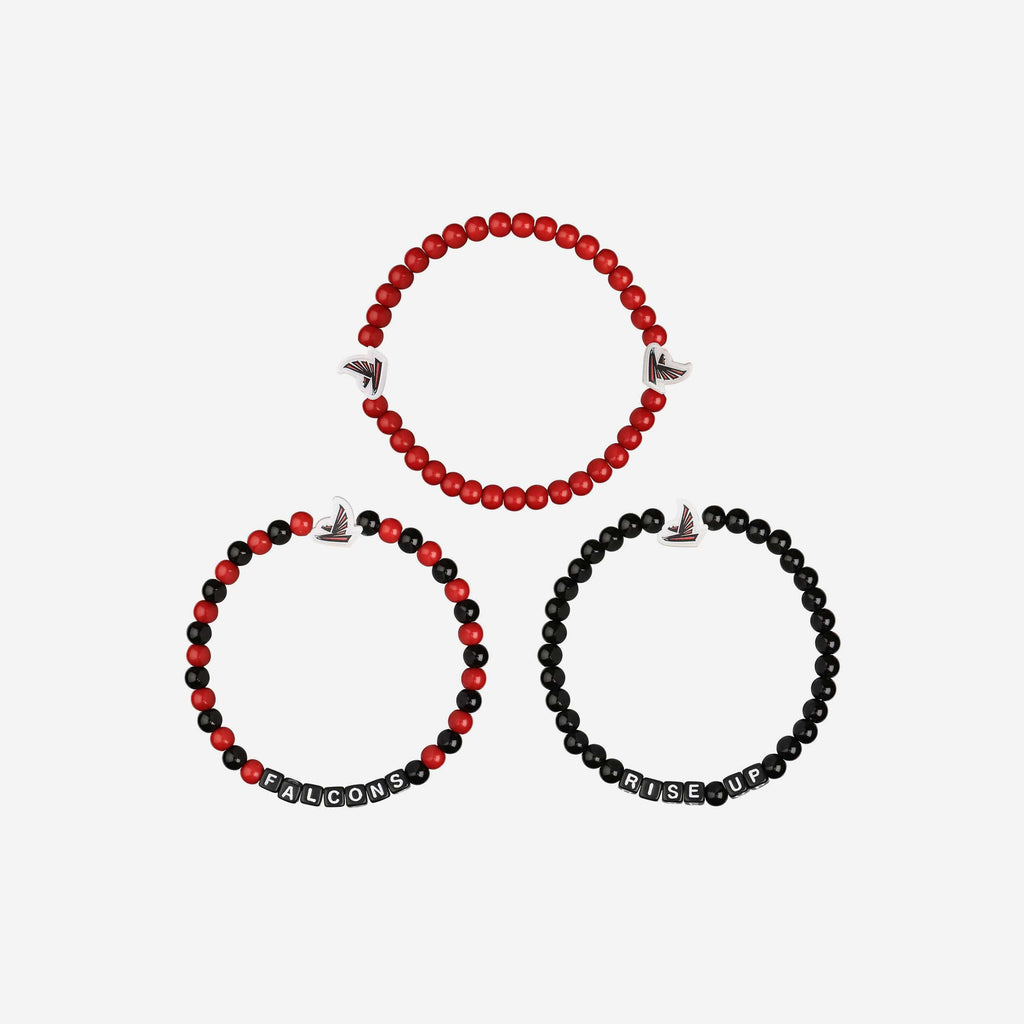 Atlanta Falcons 3 Pack Beaded Friendship Bracelet FOCO