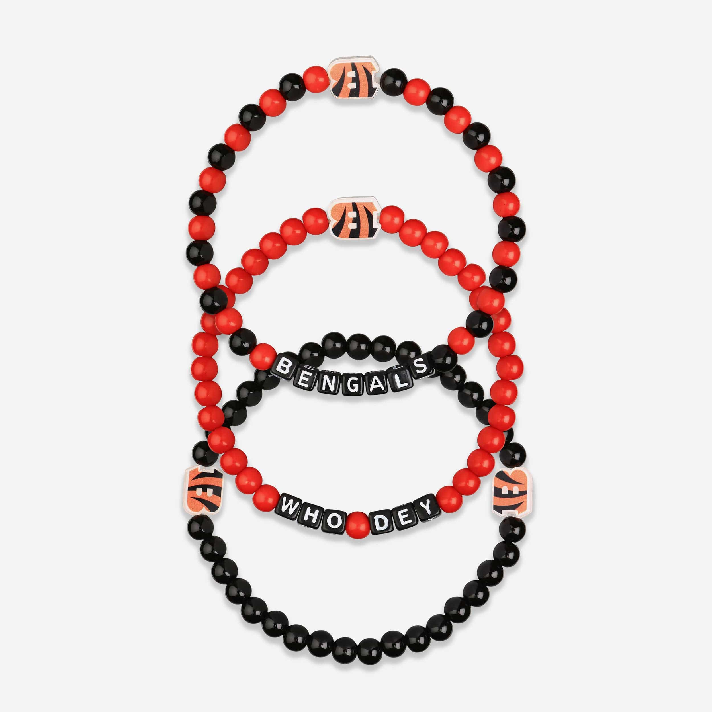 Cincinnati Bengals 3 Pack Beaded Friendship Bracelet FOCO