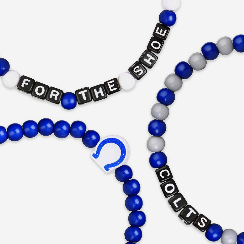 Indianapolis Colts 3 Pack Beaded Friendship Bracelet FOCO