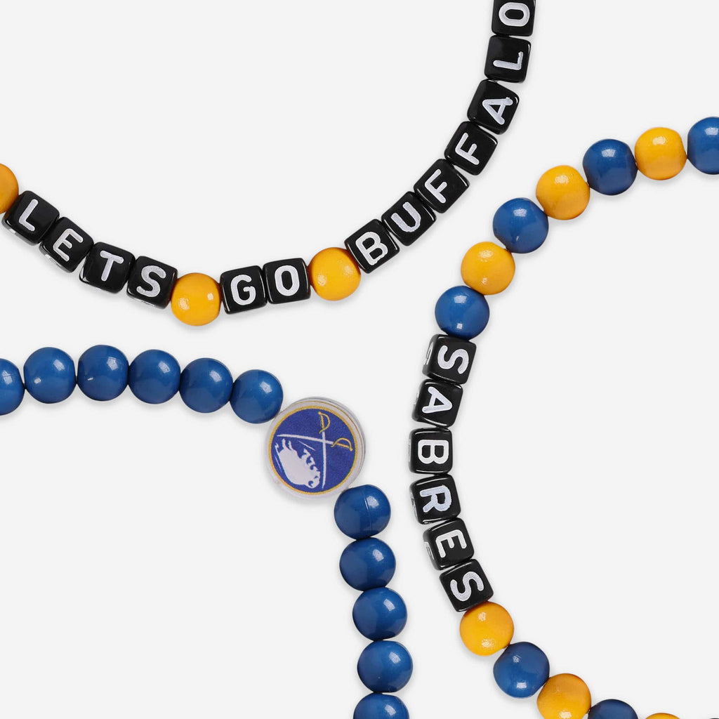 Buffalo Sabres 3 Pack Beaded Friendship Bracelet FOCO