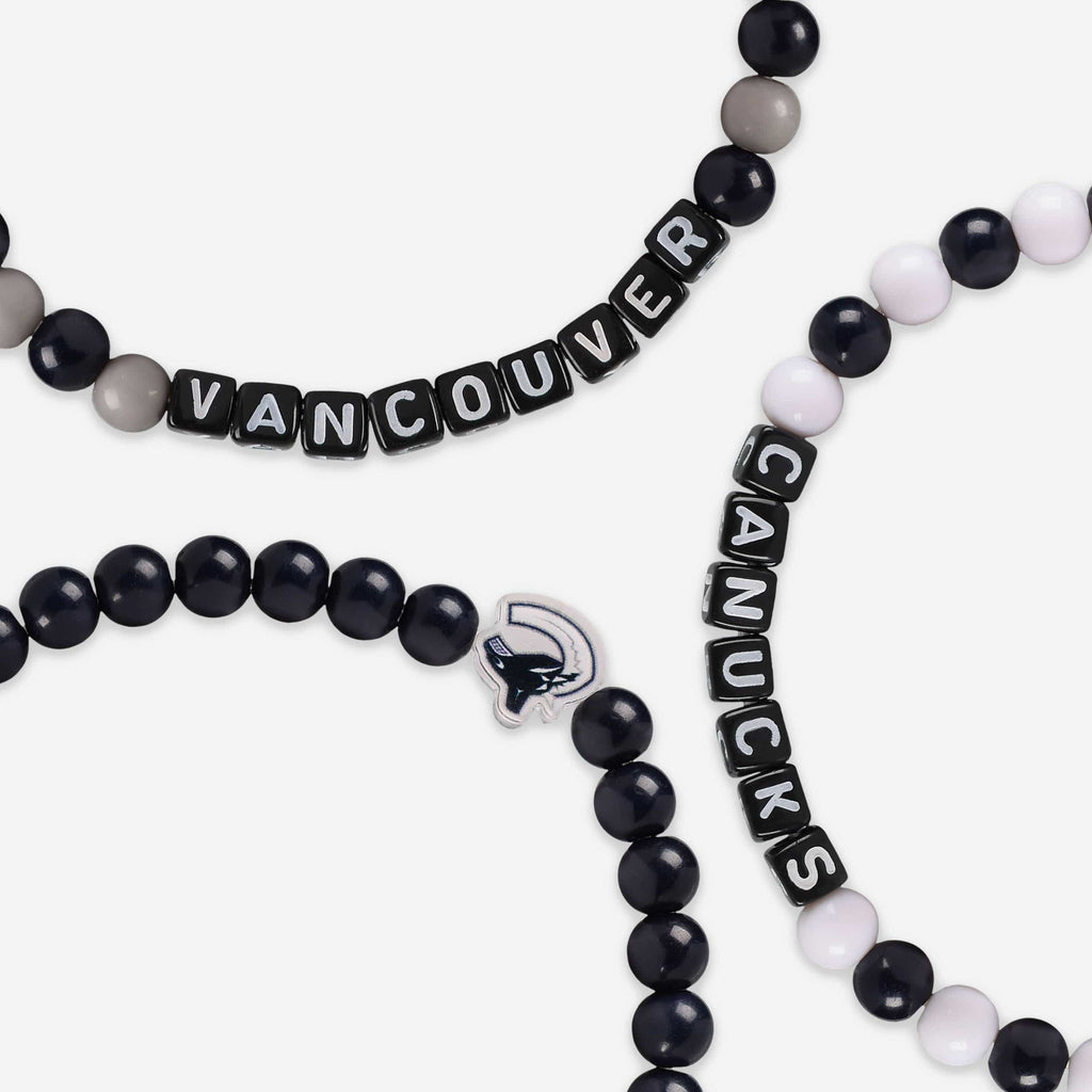 Vancouver Canucks 3 Pack Beaded Friendship Bracelet FOCO