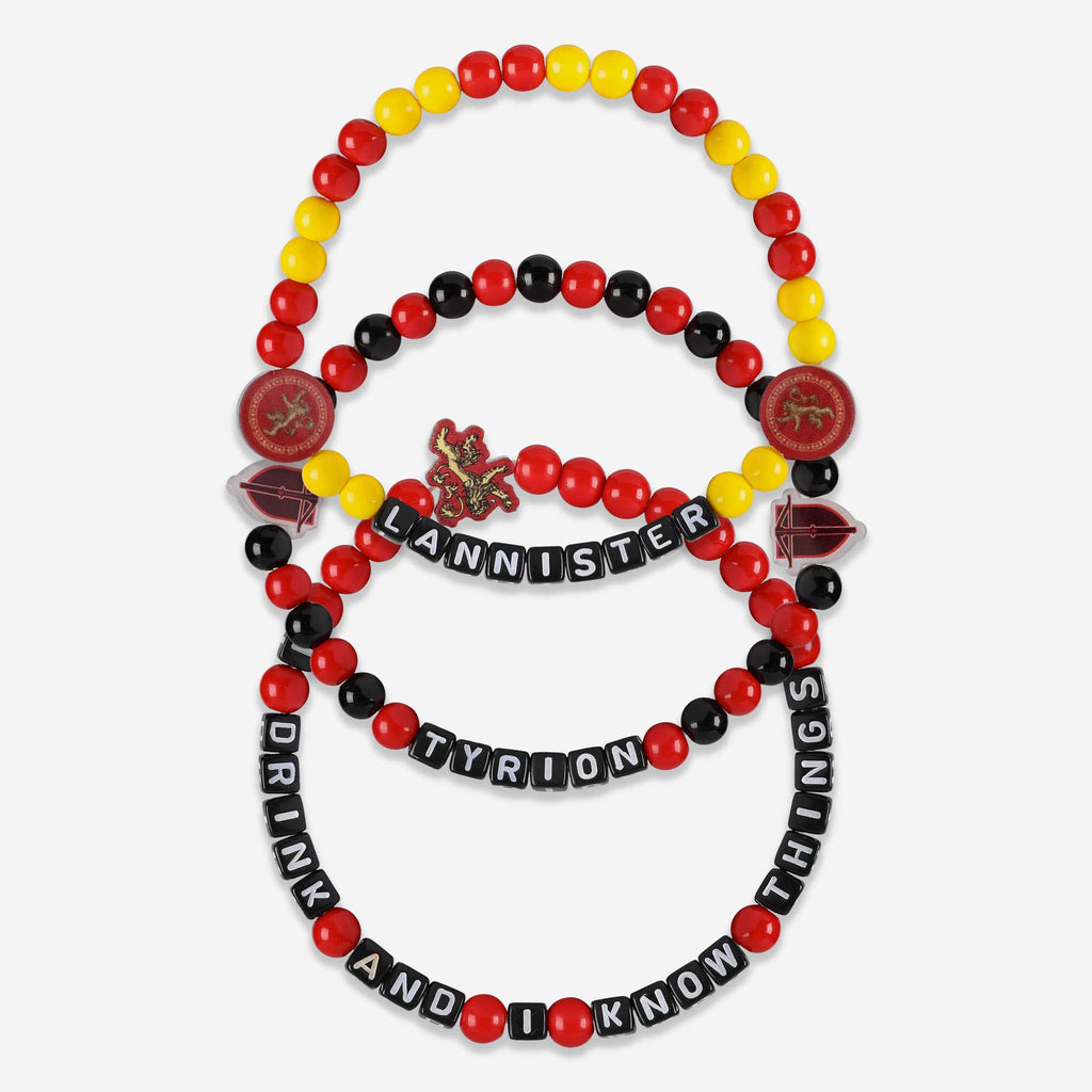 Game of Thrones™ House Lannister Motto 3 Pack Beaded Friendship Bracel FOCO