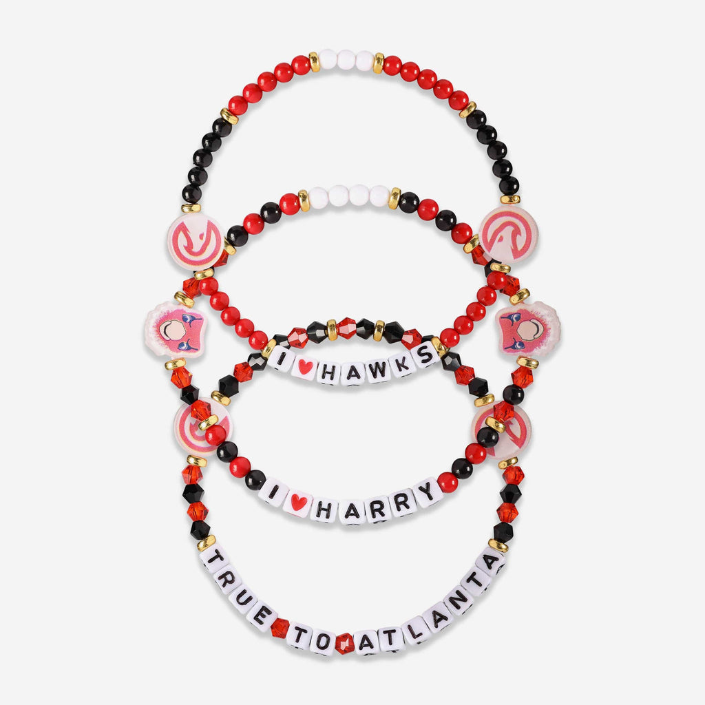 Atlanta Hawks 3 Pack Friendship Bracelet FOCO