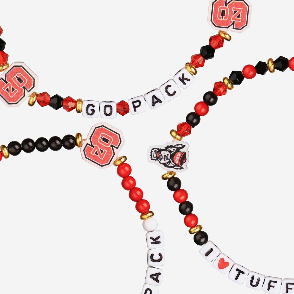 NC State Wolfpack 3 Pack Friendship Bracelet FOCO