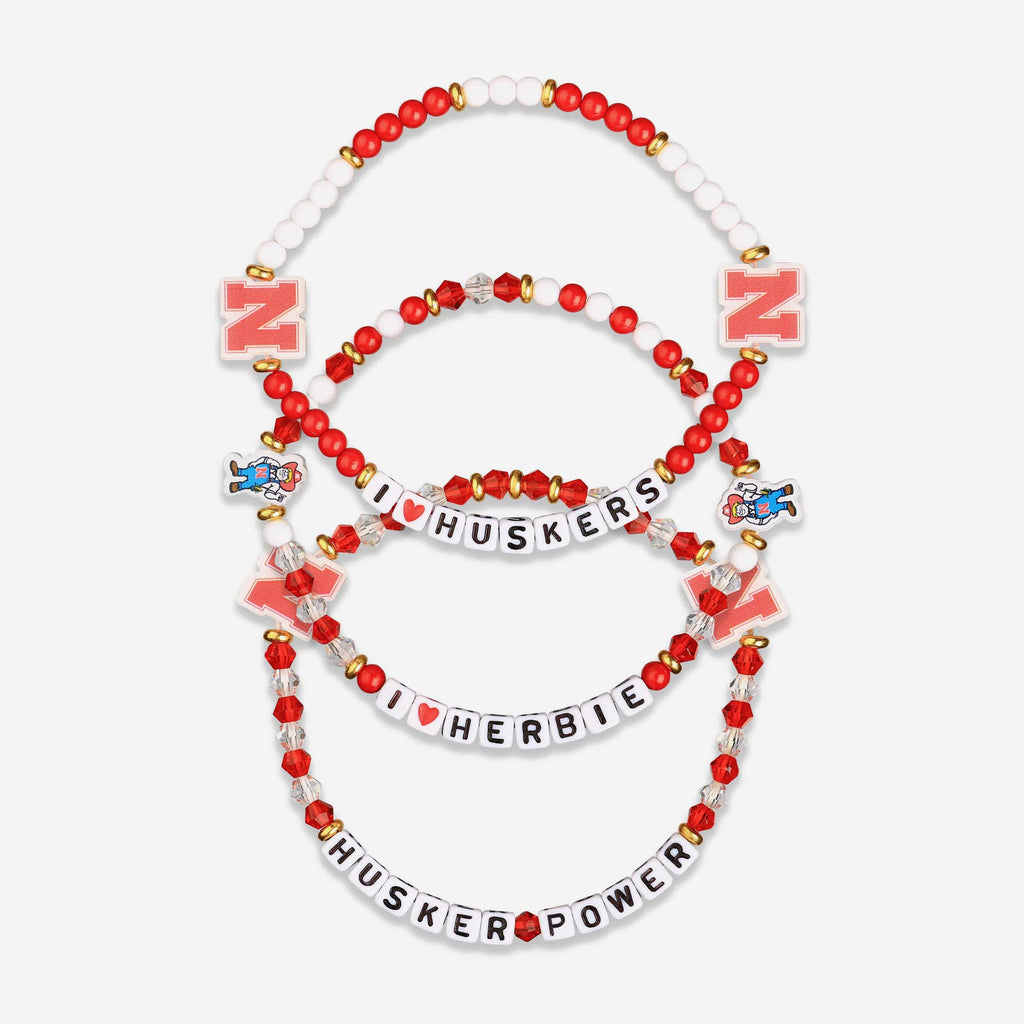 Nebraska Cornhuskers 3 Pack Friendship Bracelet FOCO