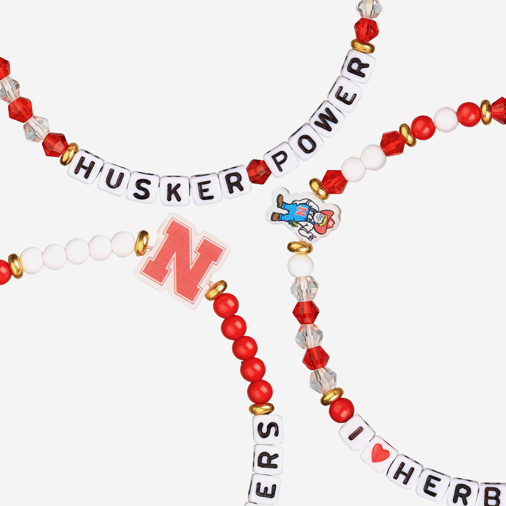 Nebraska Cornhuskers 3 Pack Friendship Bracelet FOCO