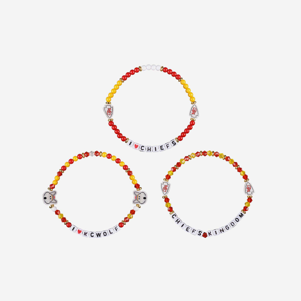 Kansas City Chiefs 3 Pack Friendship Bracelet FOCO