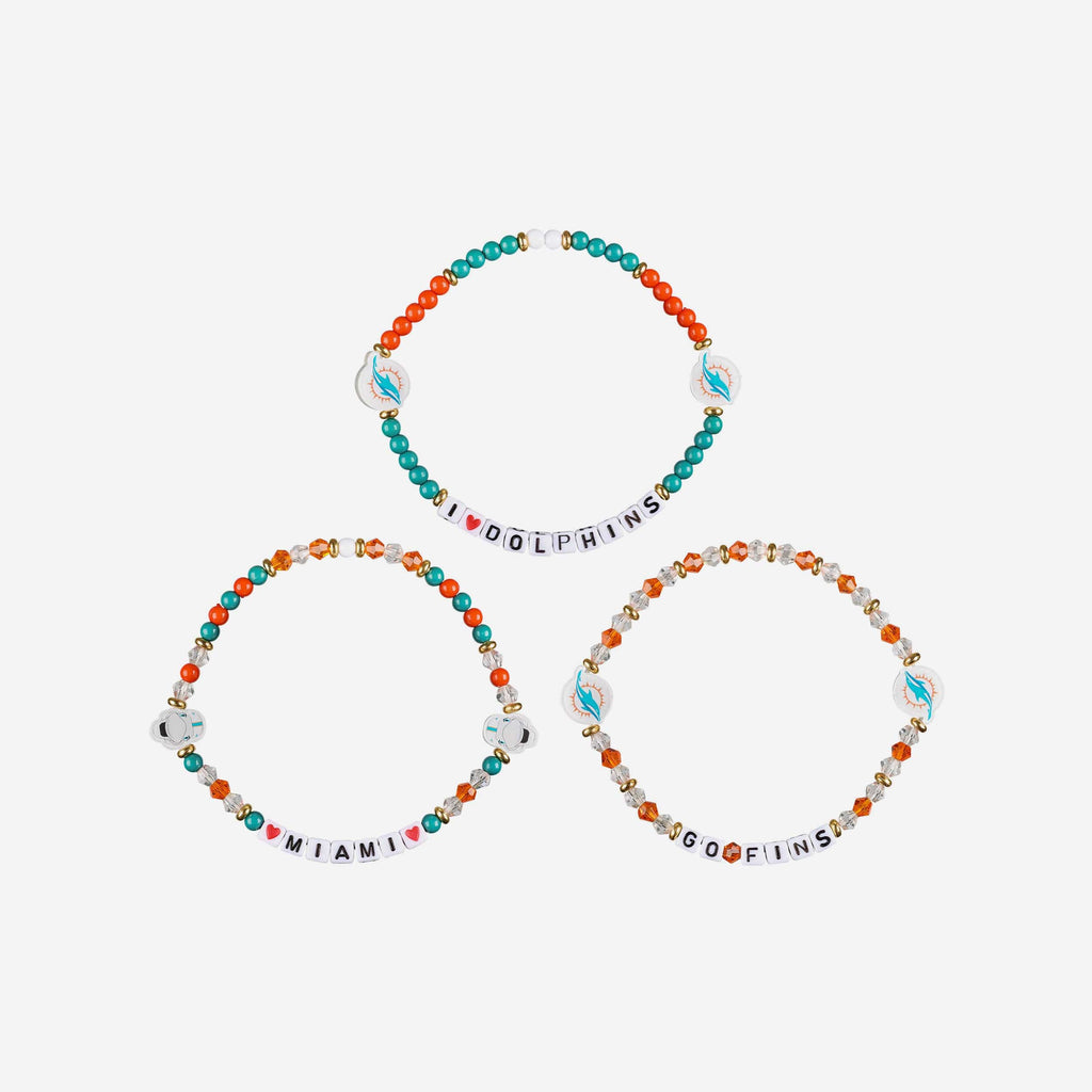 Miami Dolphins 3 Pack Friendship Bracelet FOCO