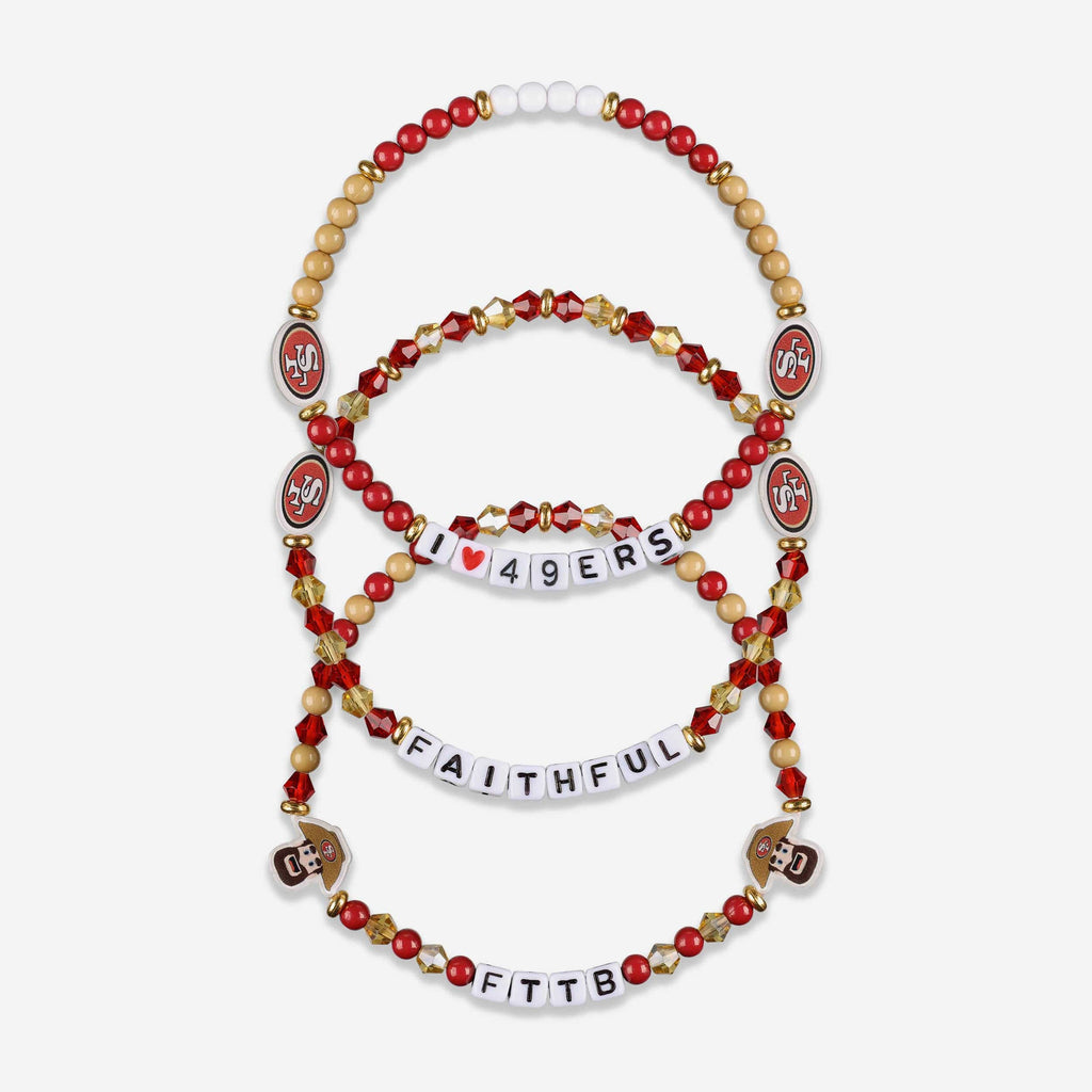 San Francisco 49ers 3 Pack Friendship Bracelet FOCO