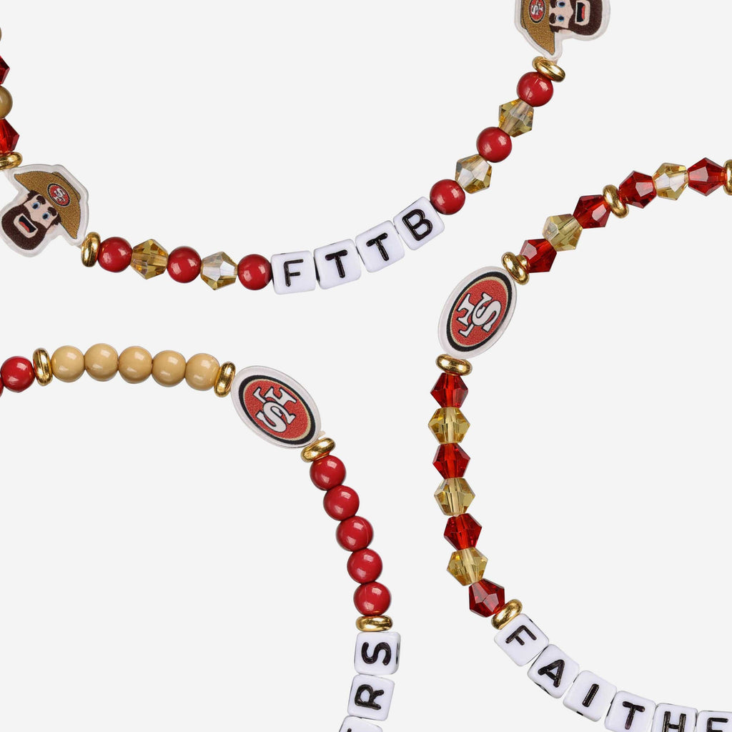 San Francisco 49ers 3 Pack Friendship Bracelet FOCO