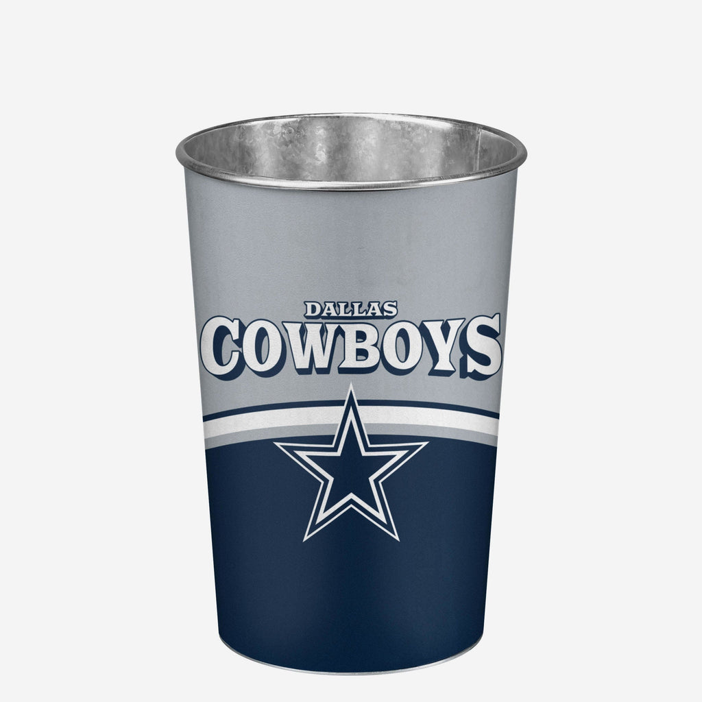 Dallas Cowboys Team Stripe Trash Can FOCO