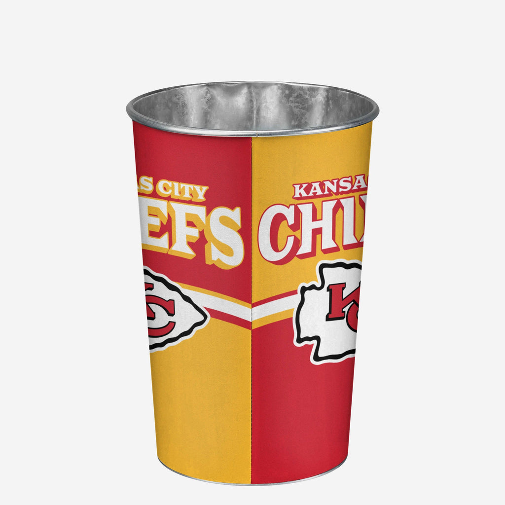 Kansas City Chiefs Team Stripe Trash Can FOCO