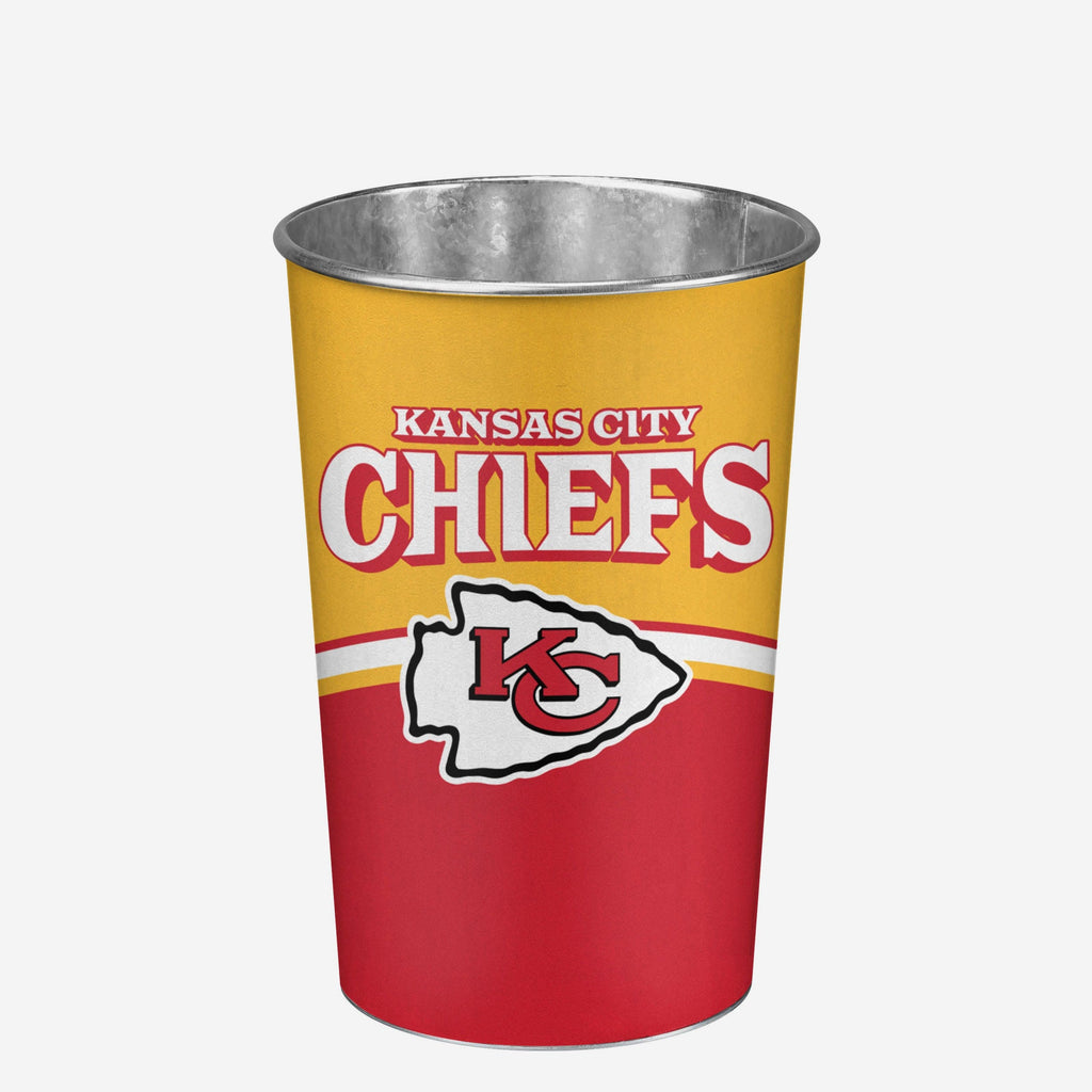 Kansas City Chiefs Team Stripe Trash Can FOCO
