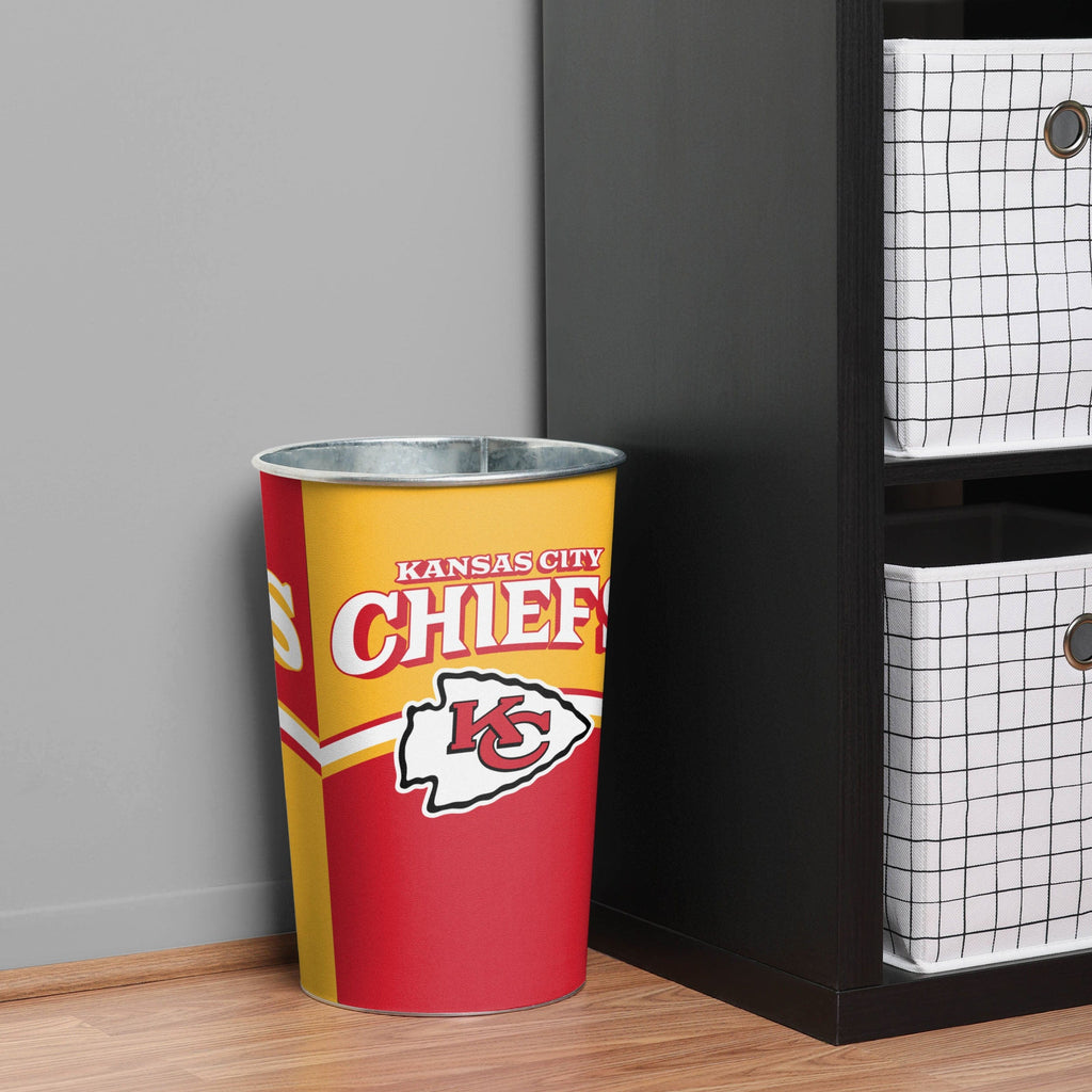 Kansas City Chiefs Team Stripe Trash Can FOCO