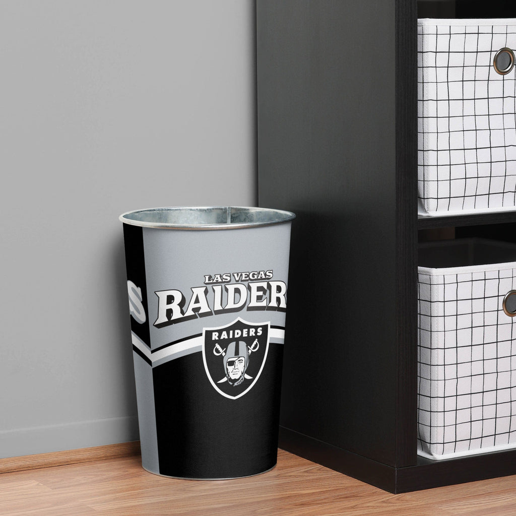 Las Vegas Raiders Team Stripe Trash Can FOCO