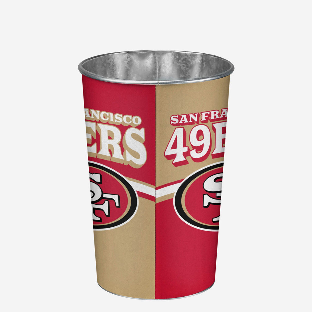 San Francisco 49ers Team Stripe Trash Can FOCO