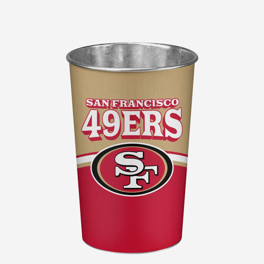 San Francisco 49ers Team Stripe Trash Can FOCO