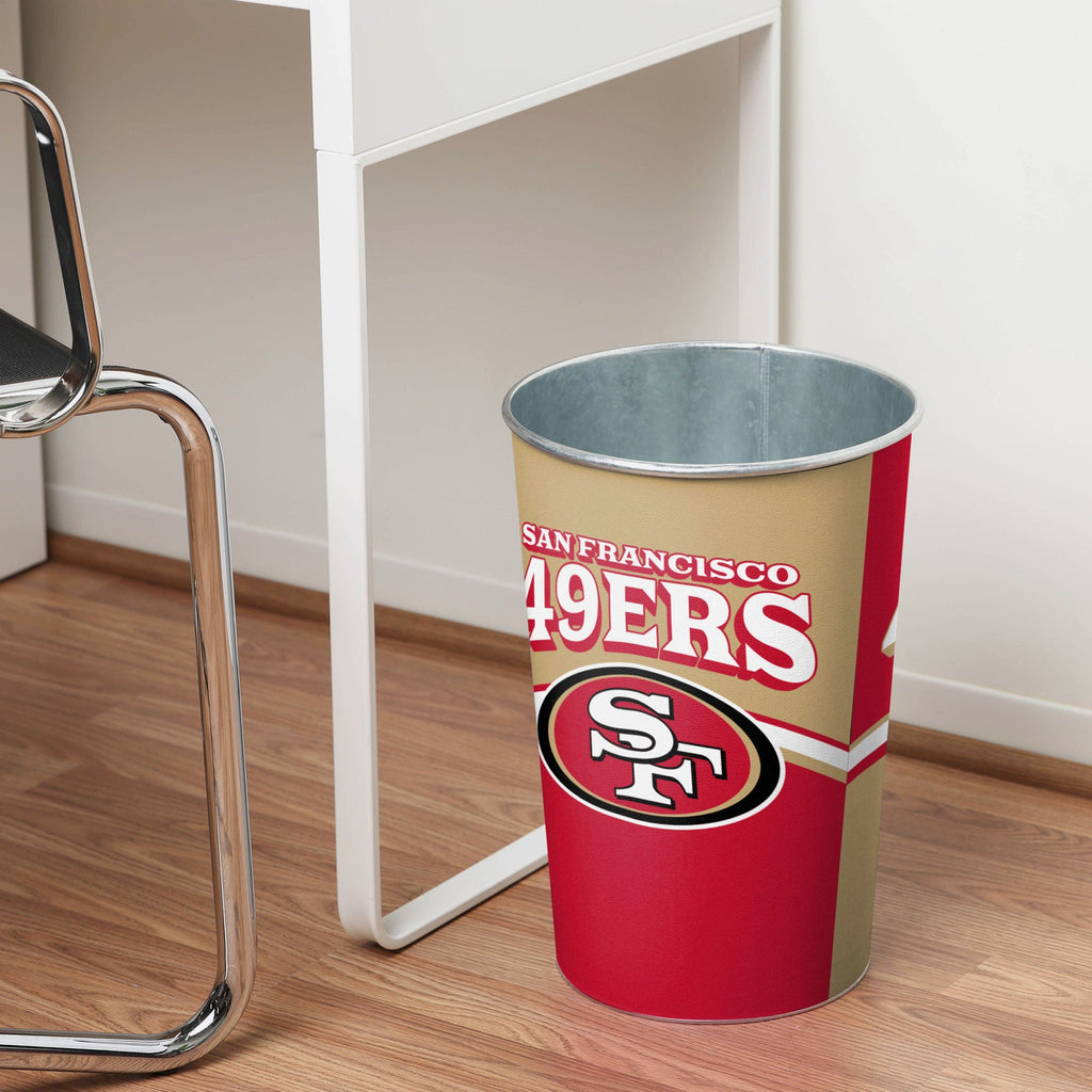 San Francisco 49ers Team Stripe Trash Can FOCO