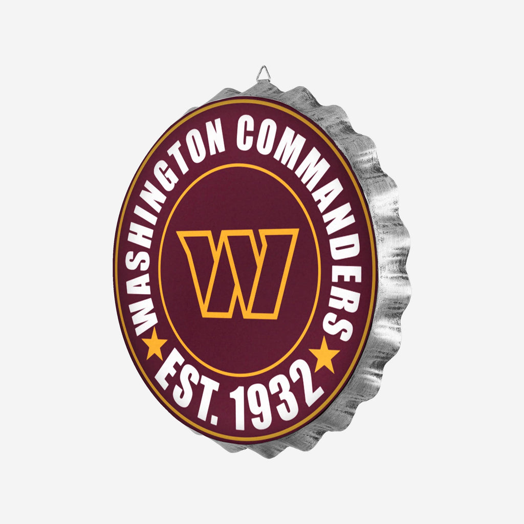 Washington Commanders Bottle Cap Wall Sign FOCO