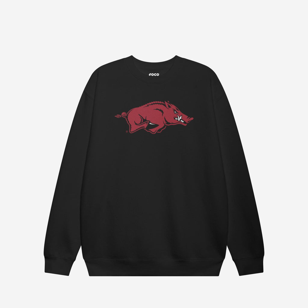 Arkansas Razorbacks Primary Logo Crew Neck Sweatshirt FOCO