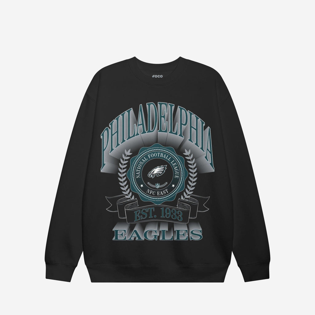 Philadelphia Eagles Banner Crest Crew Neck Sweatshirt FOCO