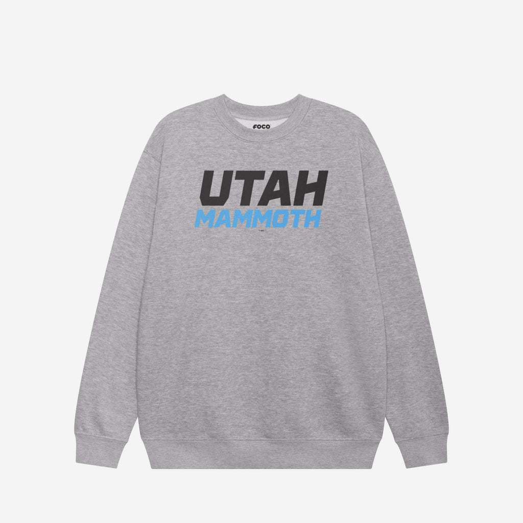 Utah Mammoth Wordmark Logo Crew Neck Sweatshirt FOCO