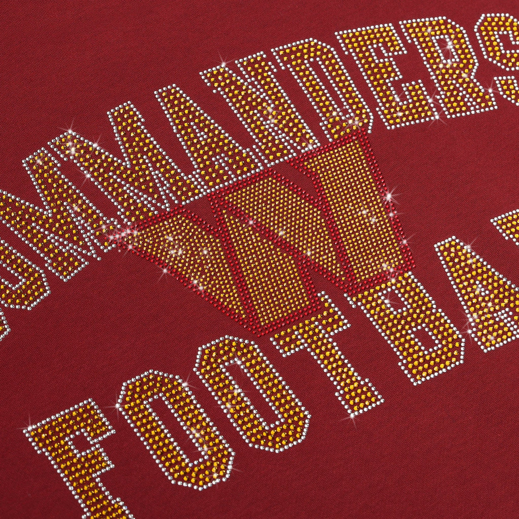 Washington Commanders Womens Rhinestone Logo Oversized Crew Neck Sweat FOCO