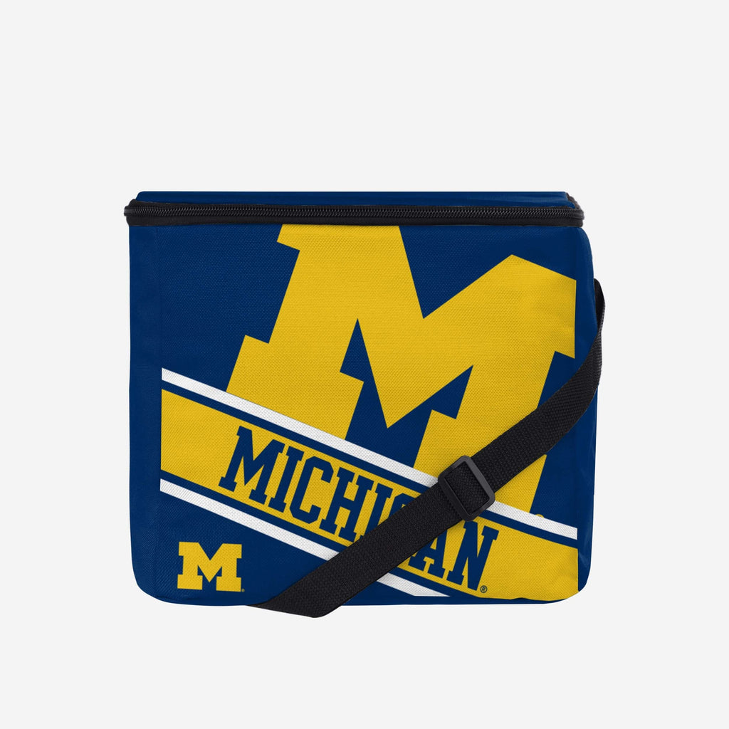 Michigan Wolverines Big Logo Stripe 12 Pack Cooler FOCO