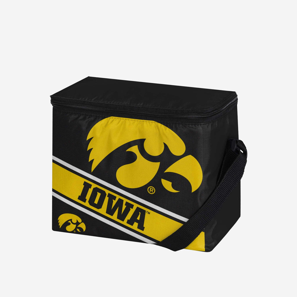 Iowa Hawkeyes Big Logo Stripe 6 Pack Cooler FOCO