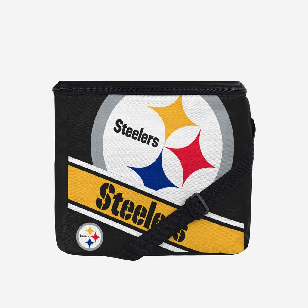 Pittsburgh Steelers Big Logo Stripe 12 Pack Cooler FOCO