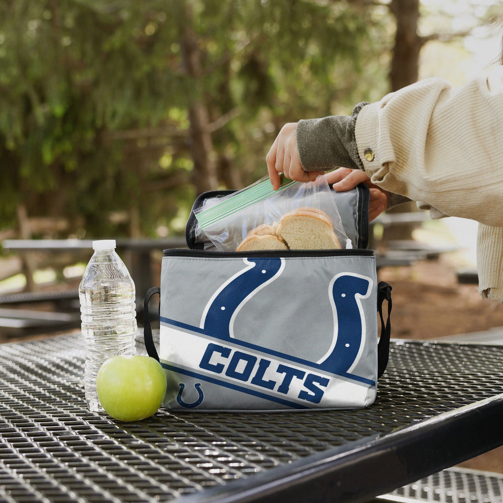 Indianapolis Colts Big Logo Stripe 6 Pack Cooler FOCO
