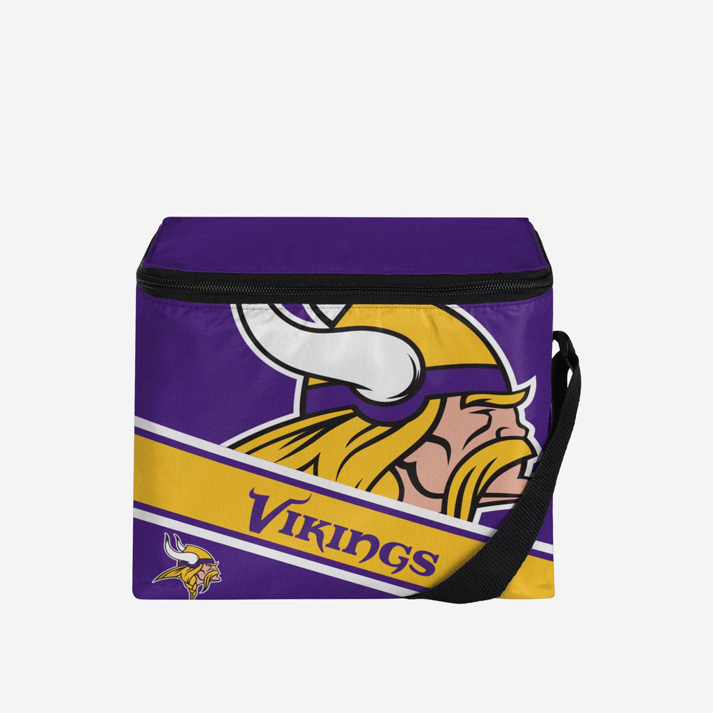 Minnesota Vikings Exclusive Big Logo Stripe 6 Pack Cooler FOCO