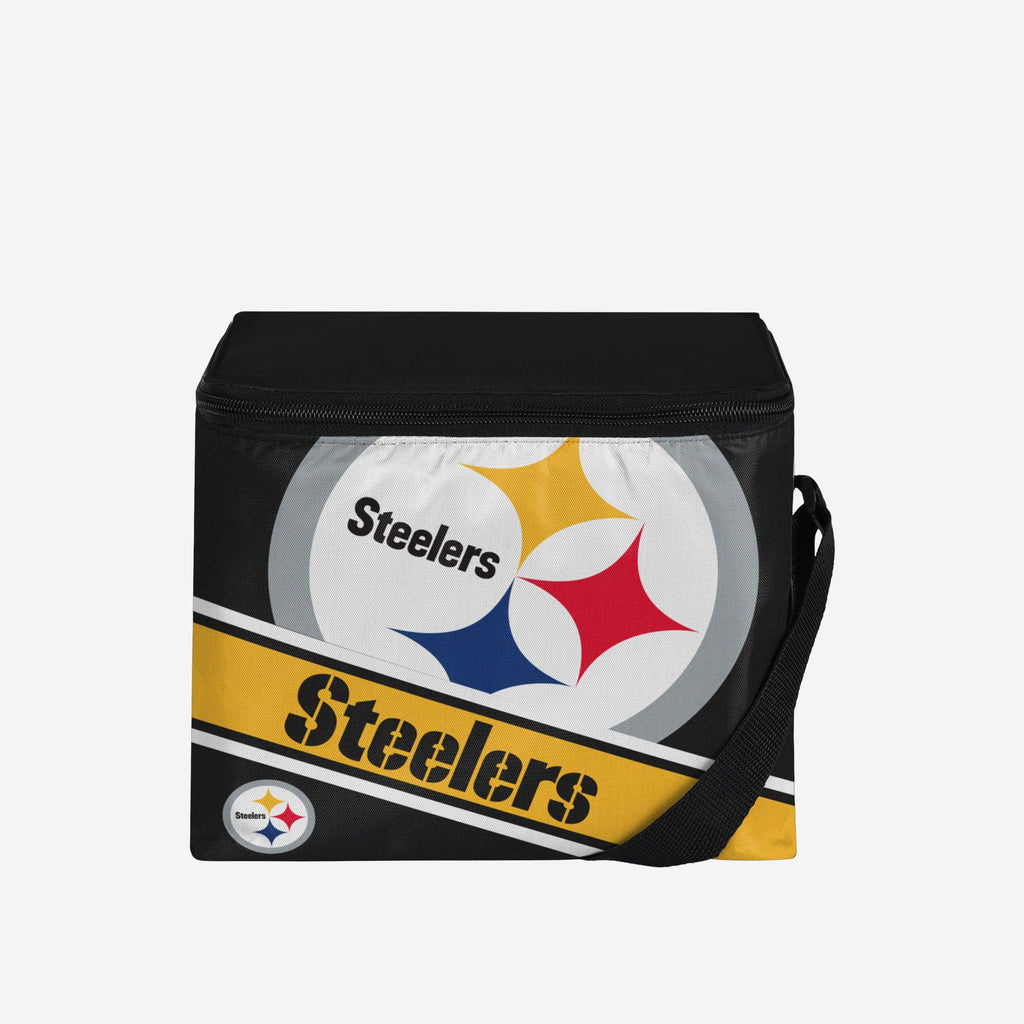 Pittsburgh Steelers Big Logo Stripe 6 Pack Cooler FOCO