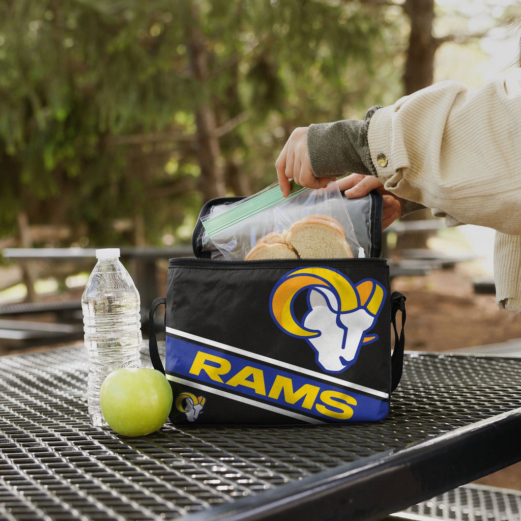 Los Angeles Rams Exclusive Big Logo Stripe 6 Pack Cooler FOCO