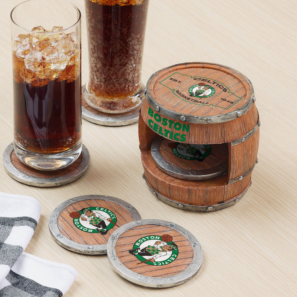 Boston Celtics 5 Pack Barrel Coaster Set FOCO