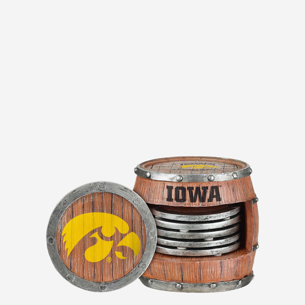 Iowa Hawkeyes 5 Pack Barrel Coaster Set FOCO