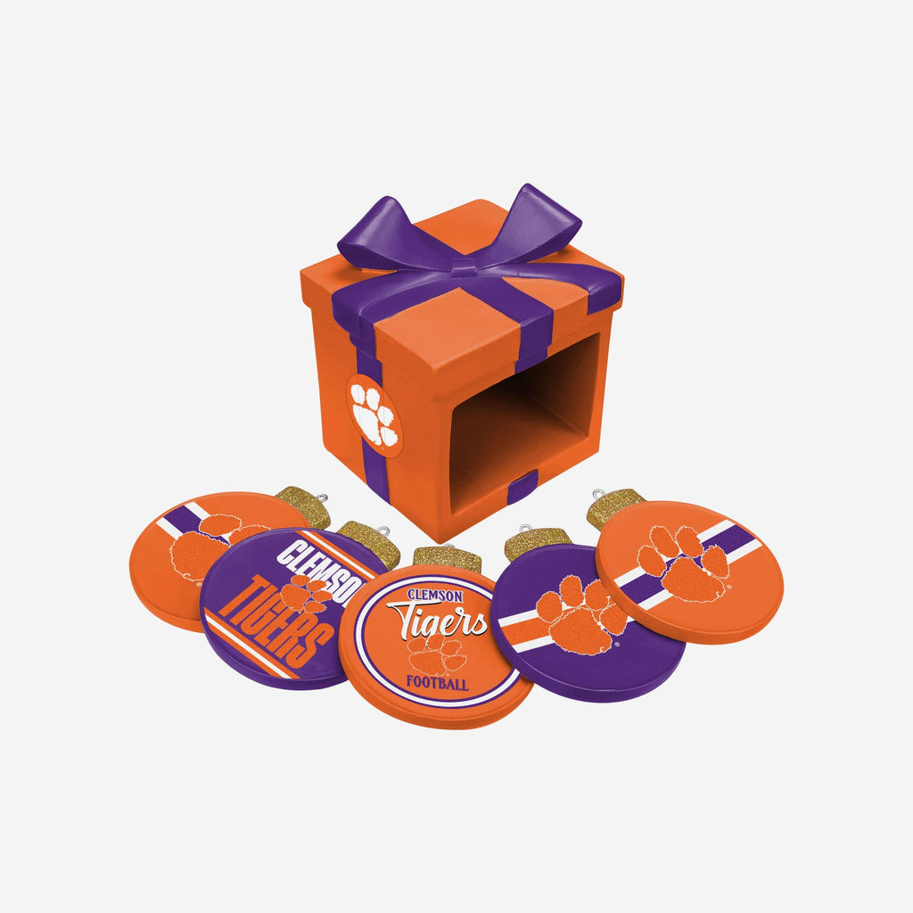 Clemson Tigers Holiday 5 Pack Coaster Set FOCO