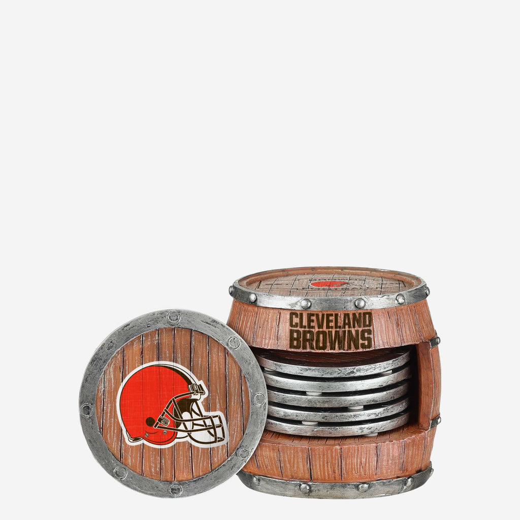 Cleveland Browns 5 Pack Barrel Coaster Set FOCO