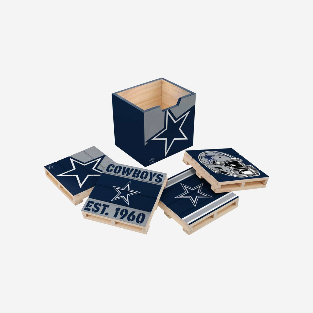 Dallas Cowboys 4 Pack Pallet Coaster Set FOCO